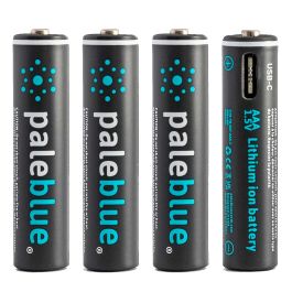 Pale Blue AAA Rechargeable USB-C Batteries 1.5V, 4 st | Rajala Pro Shop